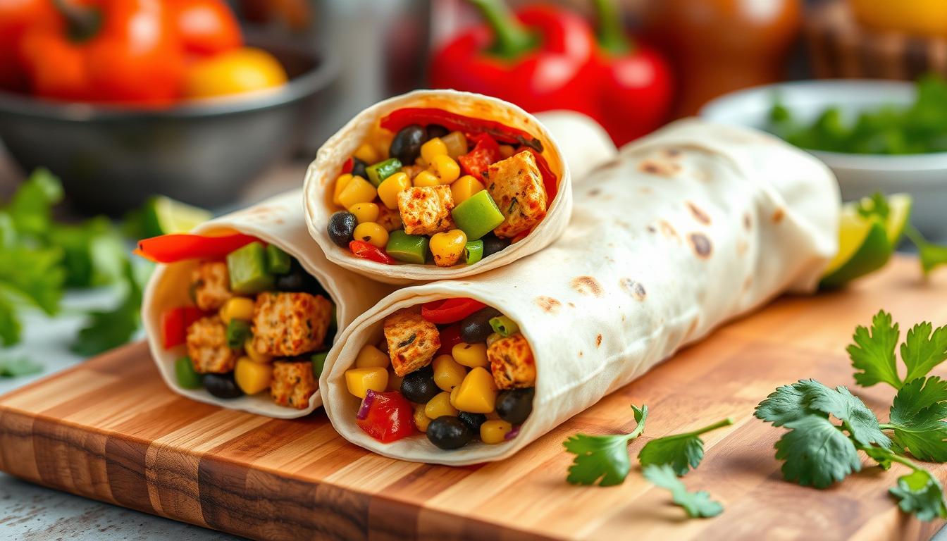 Easy Homemade Burrito With Tofu And Veggies In 30 Minutes